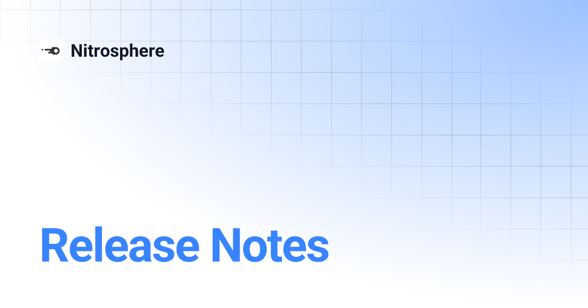 Release Notes | Nitrosphere